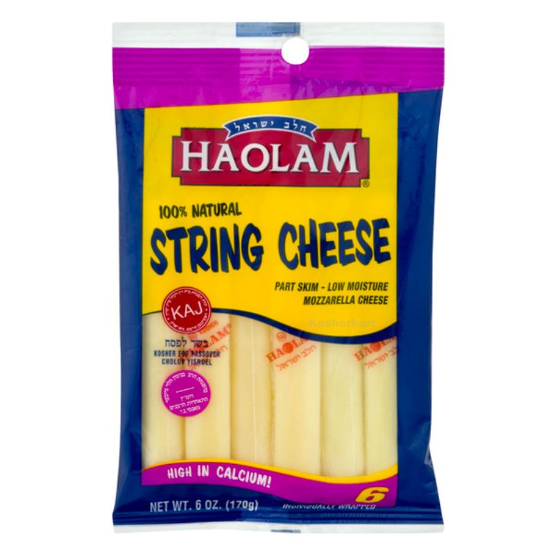 Order Haolam Mozzarella String Cheese 6 oz online | Kosherkart | Best ...