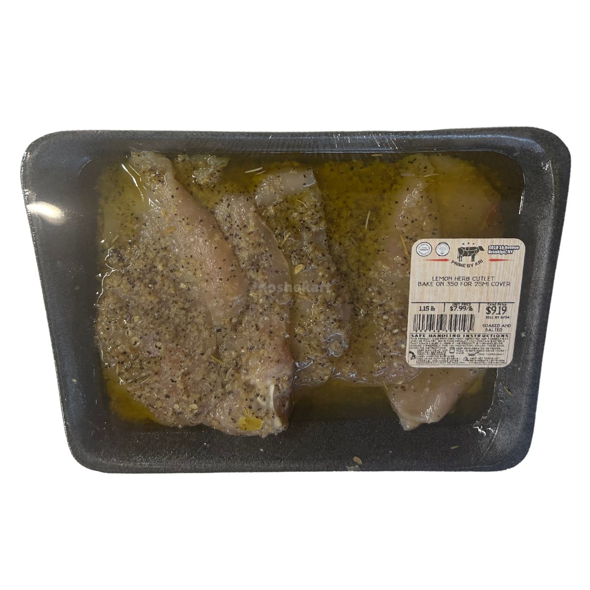 Buy Prime By Ari Lemon Herb Marinated Chicken Cutlets | Kosherkart ...
