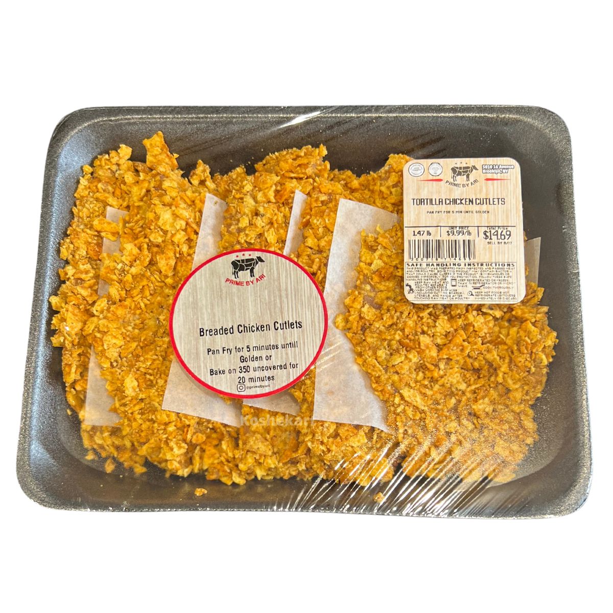 Buy Prime By Ari Pre-Coated Tortilla Chicken Cutlets | Kosherkart ...